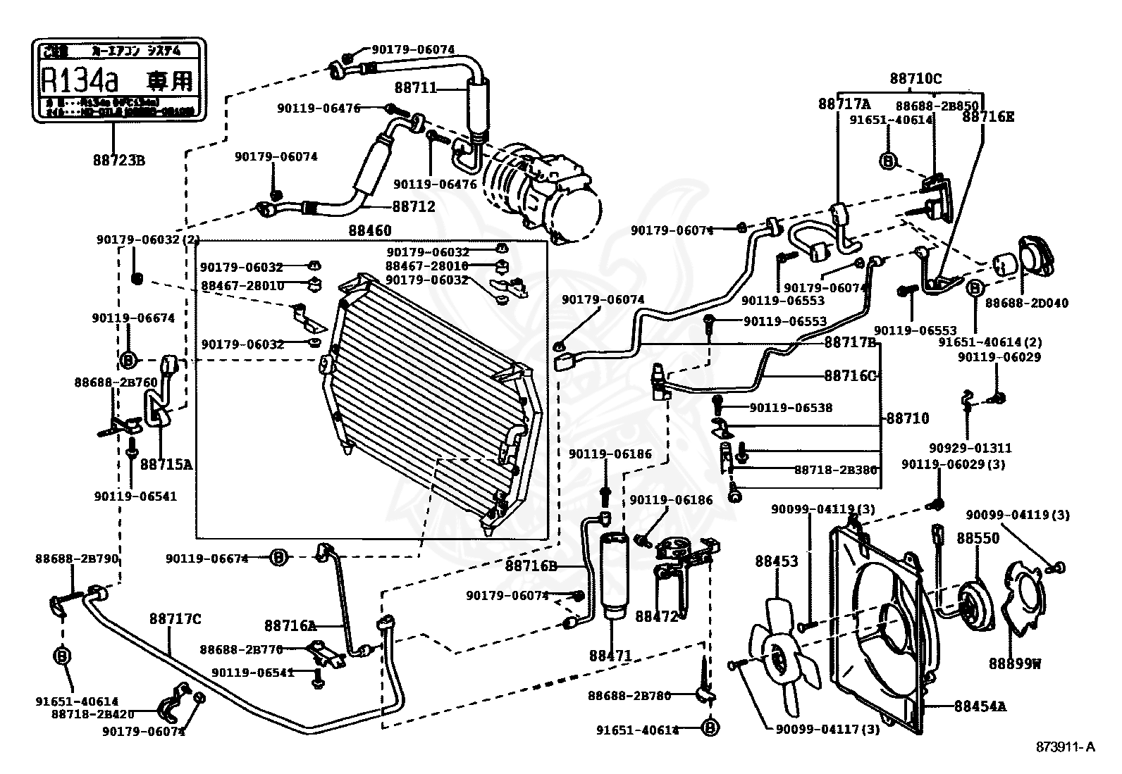 88723-20030 - Toyota - Label, Cooler Service Caution - Nengun Performance