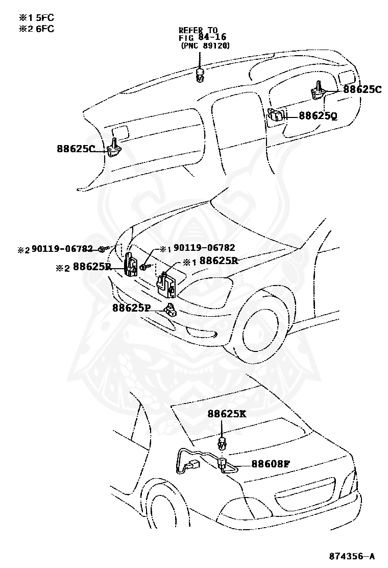 88790-22131 - Toyota - Thermistor, Cooler (ambient Temp. Sensor ...