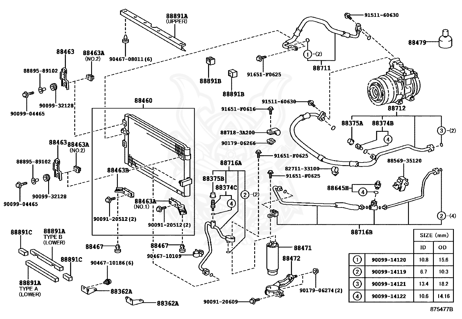 88375-30280 - Toyota - Cap, Service Valve (for Cooler Pipe) - Nengun ...