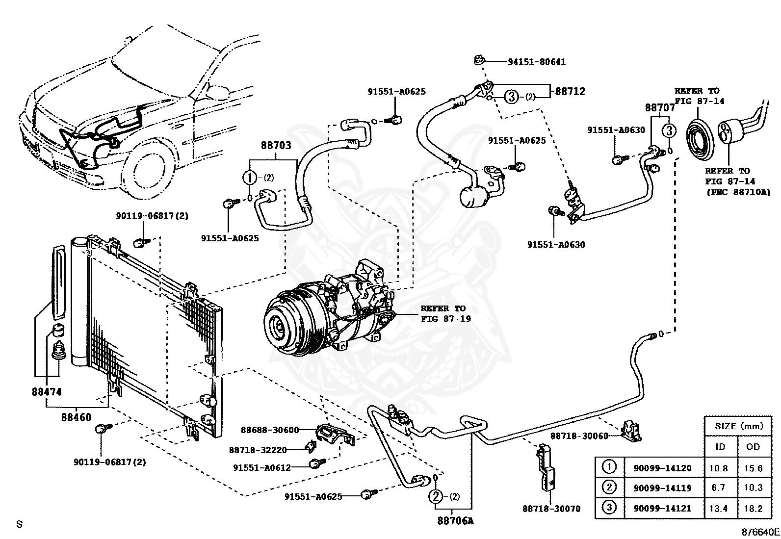 90099-14121 - Toyota - O-ring, Cooler Evaporator No.1(suction) - Nengun ...