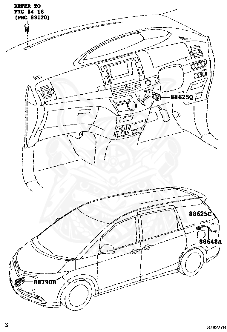 88790-22131 - Toyota - Thermistor, Cooler (ambient Temp. Sensor ...