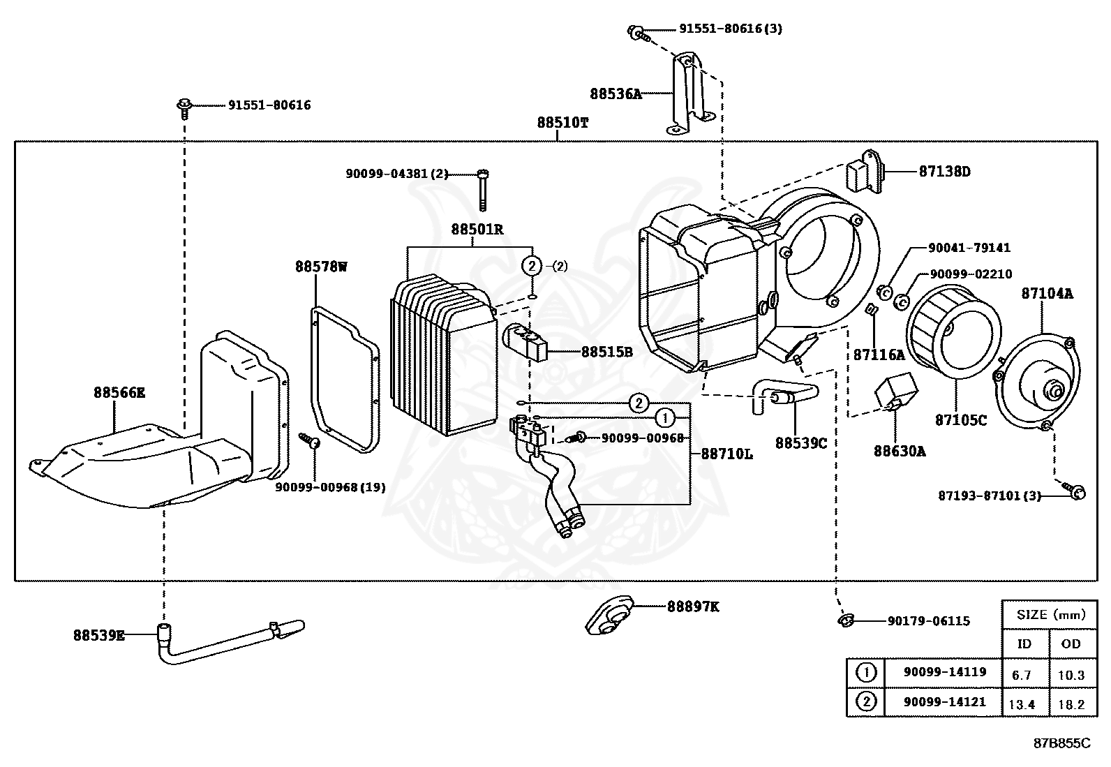 90099-14121 - Toyota - O-ring, Cooler Evaporator No.1(suction) - Nengun ...