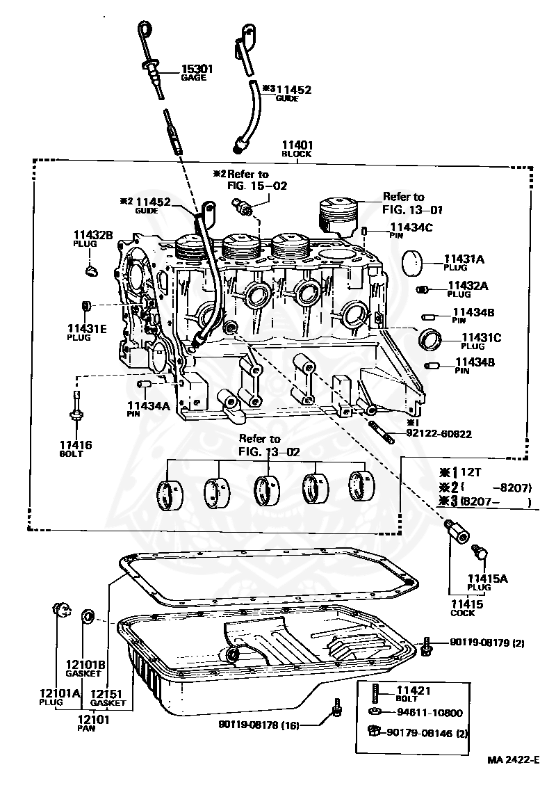 96411-43500 - Toyota - Metal Plug, No.1 (for Cylinder Block) - Nengun ...