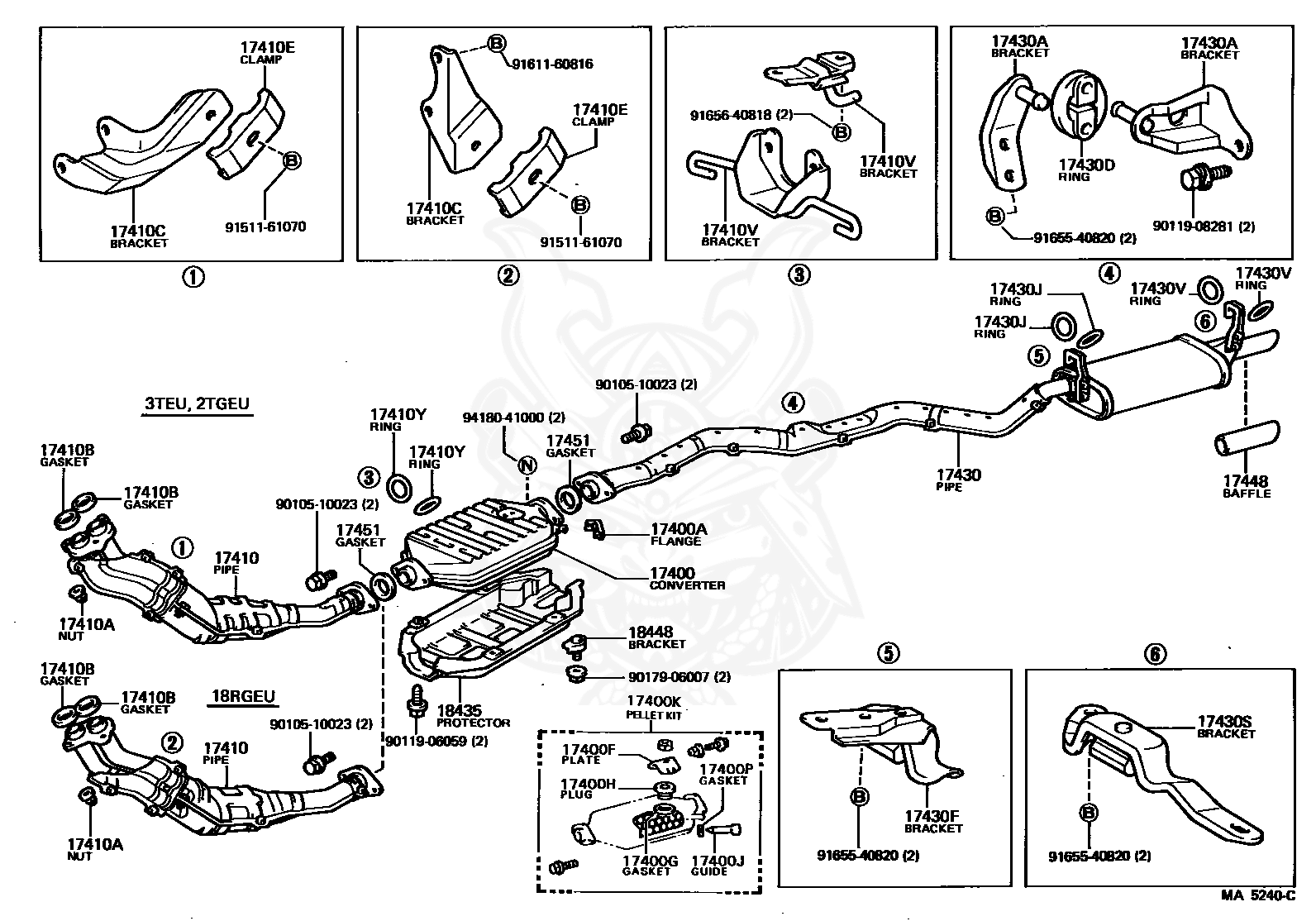 90917-06004 - Toyota - Gasket, Exhaust Pipe, Center - Nengun Performance