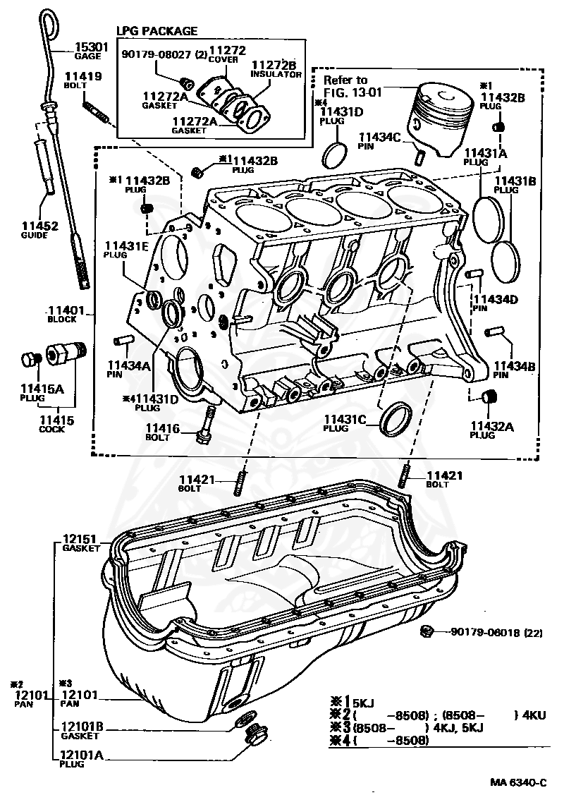 96411-43500 - Toyota - Metal Plug, No.1 (for Cylinder Block) - Nengun ...