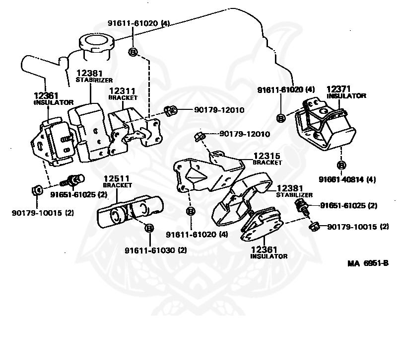 91651-61025 - Toyota - Bolt - Nengun Performance