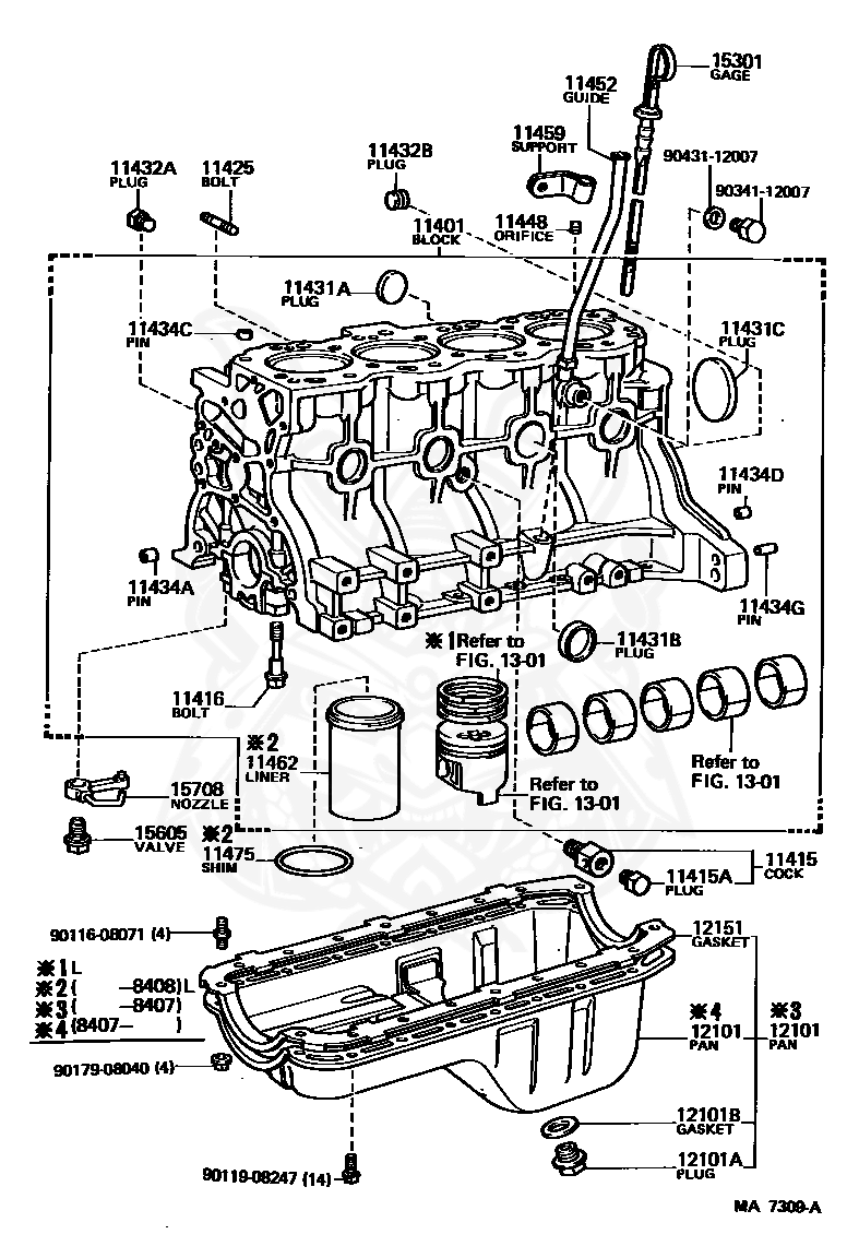 96411-43500 - Toyota - Metal Plug, No.1 (for Cylinder Block) - Nengun ...