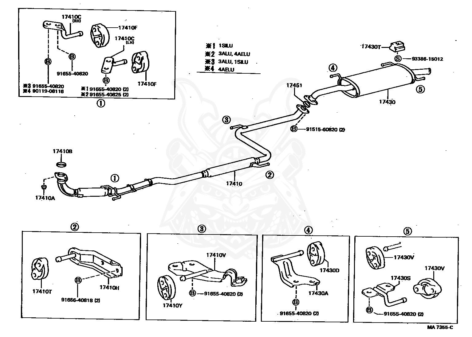 90917-06004 - Toyota - Gasket, Exhaust Pipe, Center - Nengun Performance