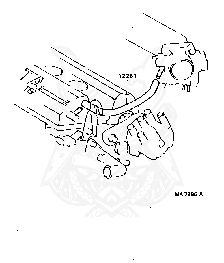 12261-74020 - Toyota - Hose, Ventilation - Nengun Performance