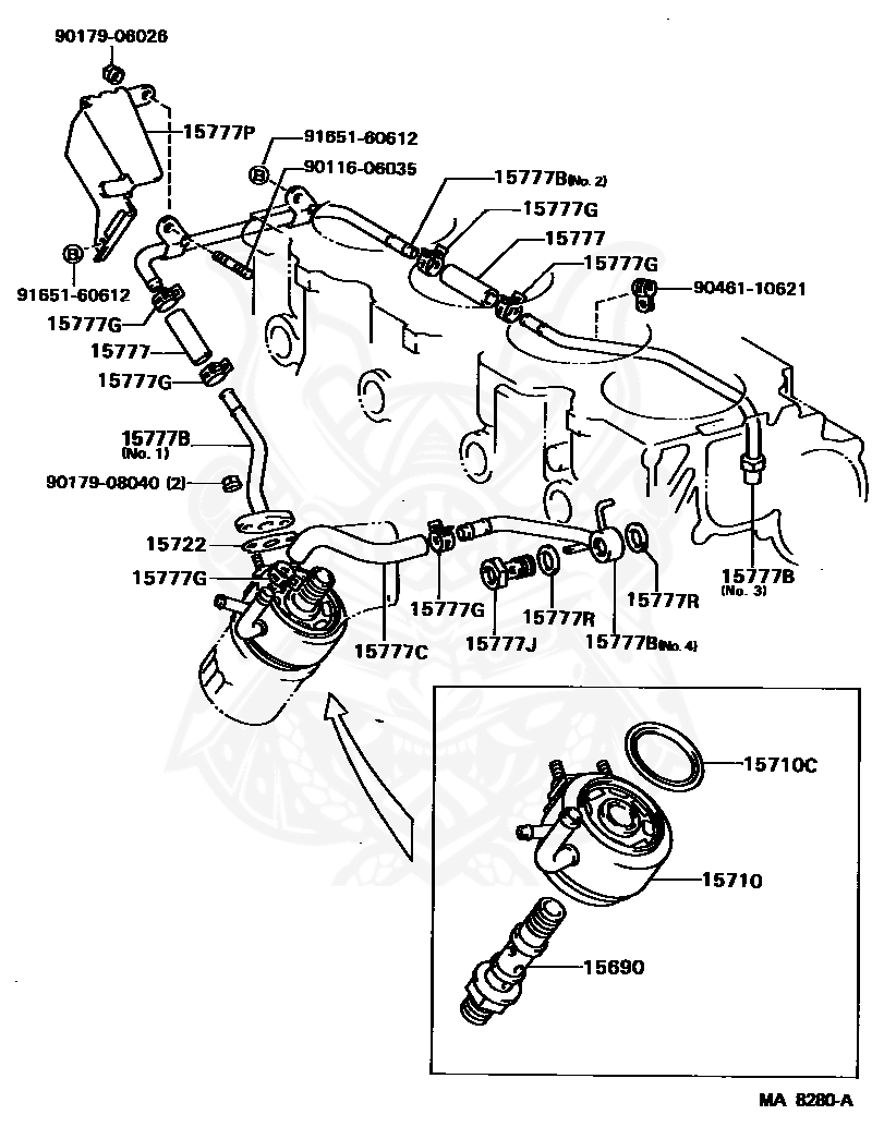 90467-20005 - Toyota - Clamp Or Clip (for Air Hose, No. 1) - Nengun ...