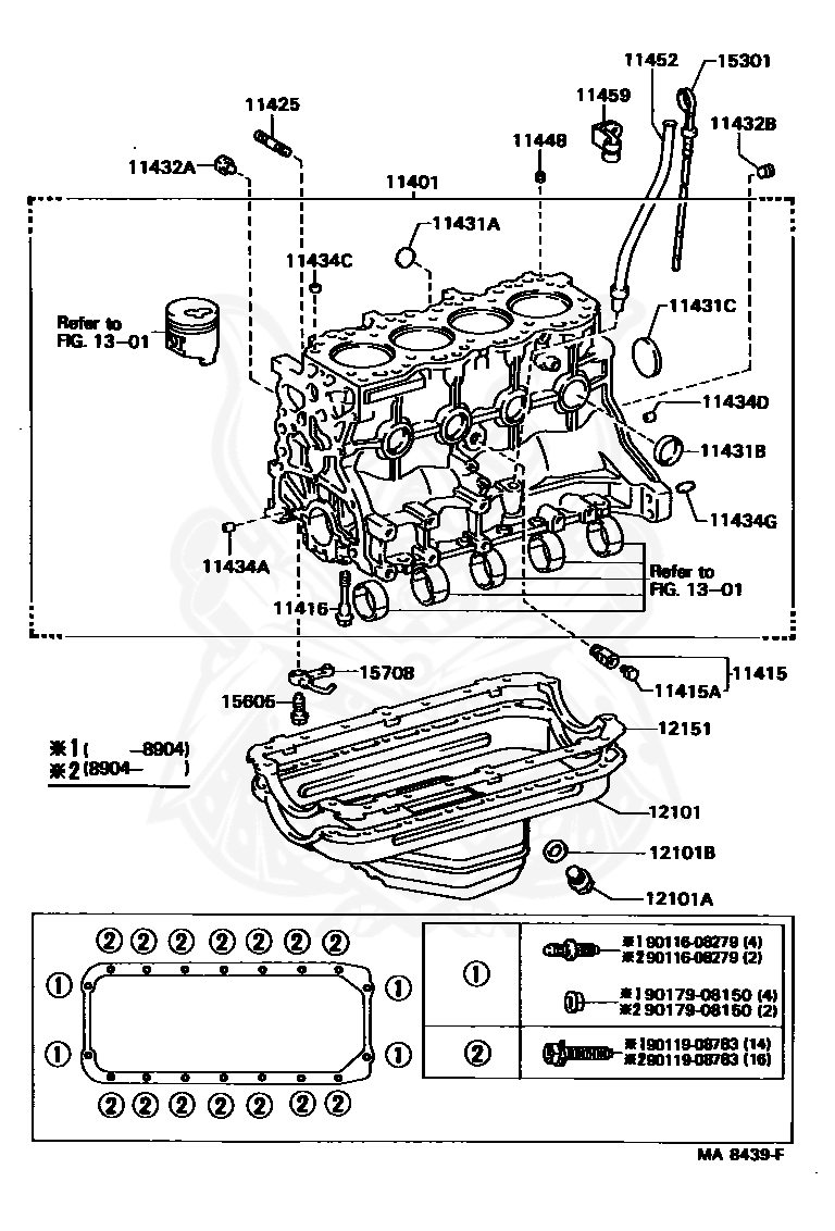 96411-43500 - Toyota - Metal Plug, No.1 (for Cylinder Block) - Nengun ...