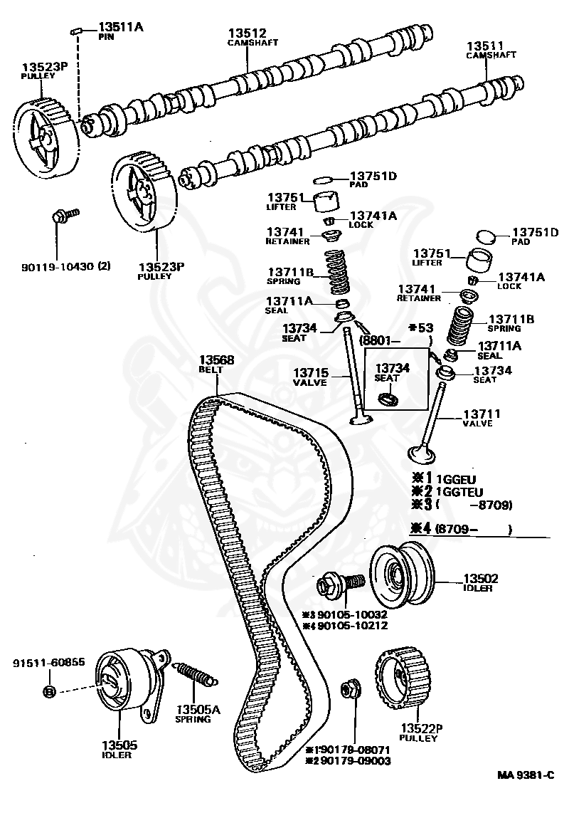 90913-02062 - Toyota - Seal Or Ring, O (for Valve Stem Oil) - Nengun ...