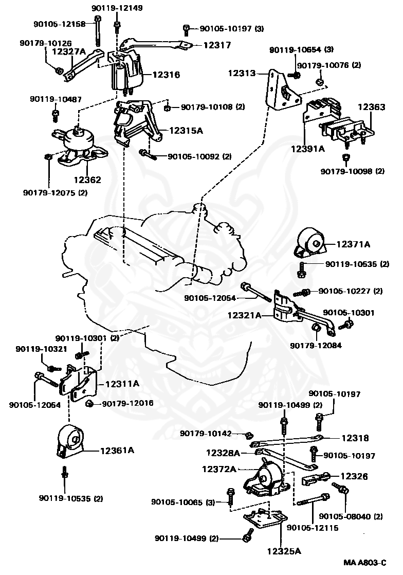 90179-12016 - Toyota - Nut - Nengun Performance