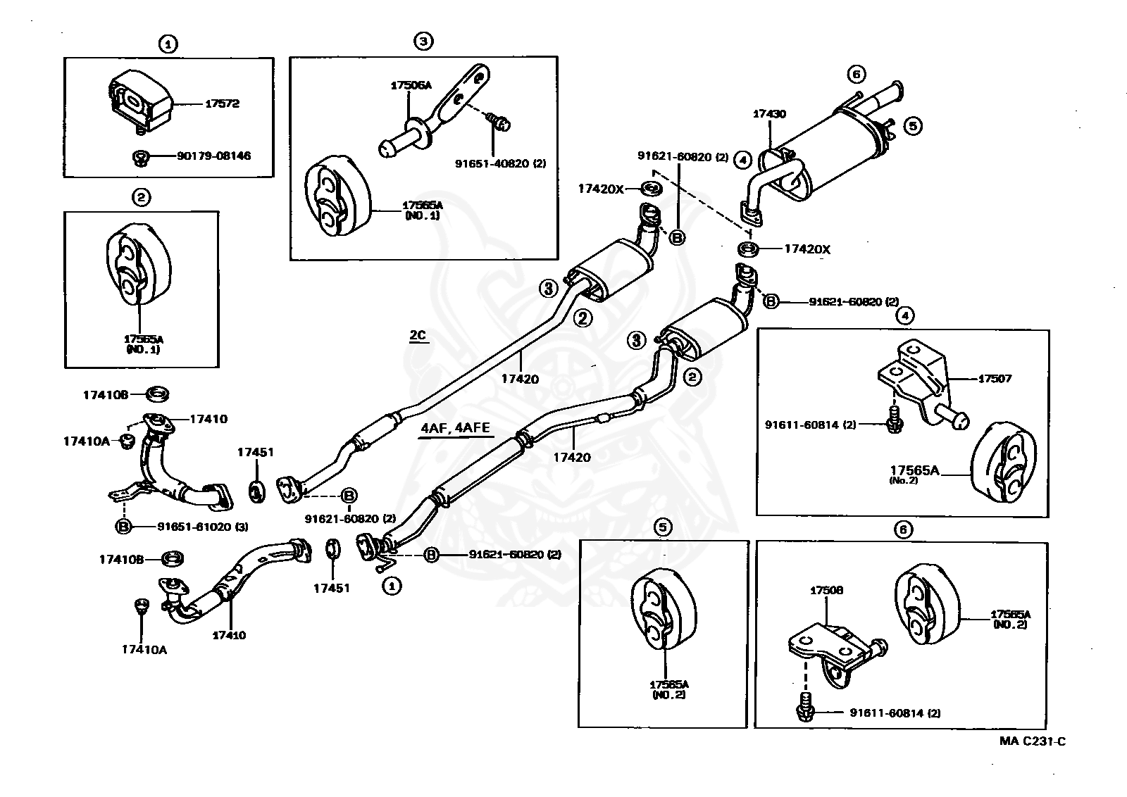 90917-06004 - Toyota - Gasket, Exhaust Pipe, Center - Nengun Performance