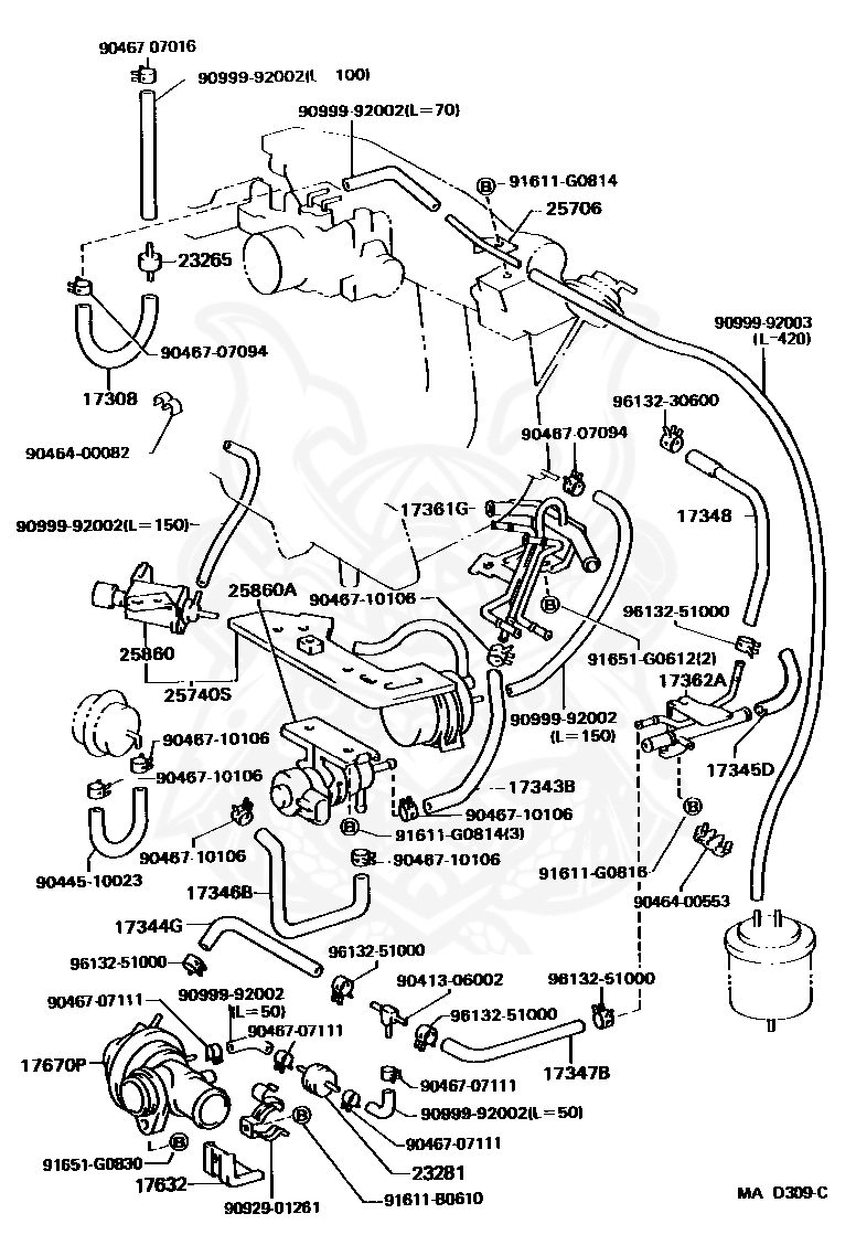 90999-92002 - Toyota - Hose - Nengun Performance