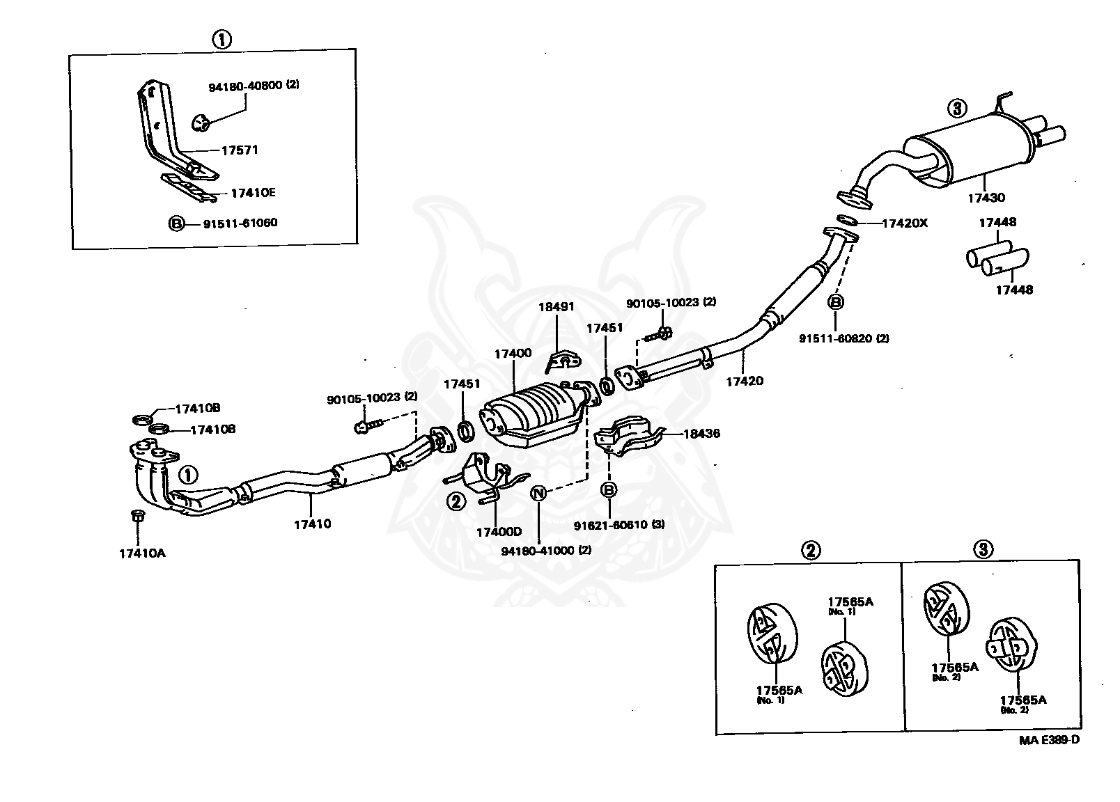 90179-10070 - Toyota - Nut, Exhaust Pipe Set Stud Bolt - Nengun Performance