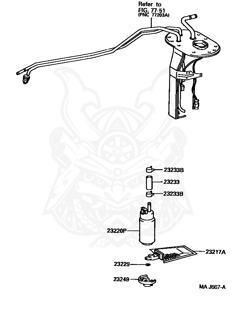 23249-74610 - Toyota - Rubber, Cushion (for Fuel Pump) - Nengun Performance