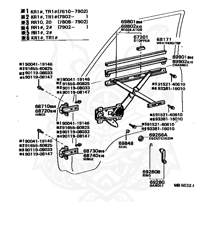 90520-01002 - Toyota - Ring, Shaft Snap (for Front Door Window ...