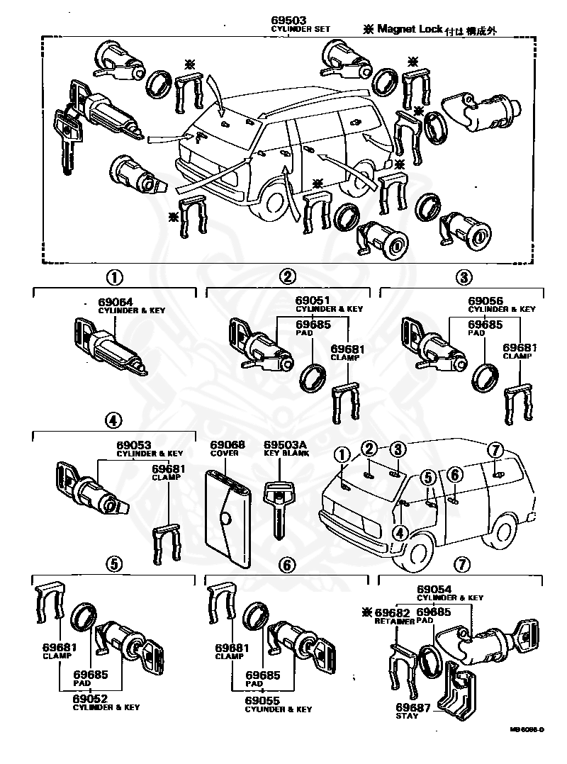 69555-20010 - Toyota - Cover Sub-assy, Key - Nengun Performance