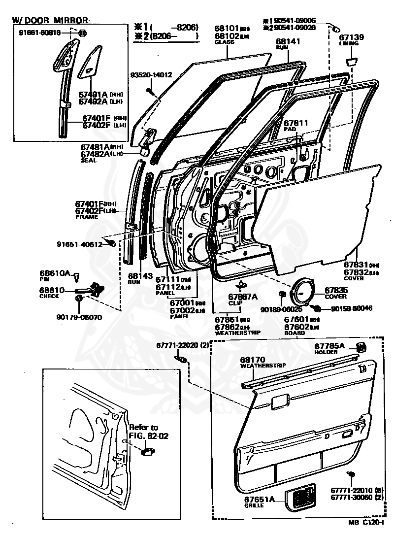 90541-09006 - Toyota - Cushion, Front Door Panel - Nengun Performance