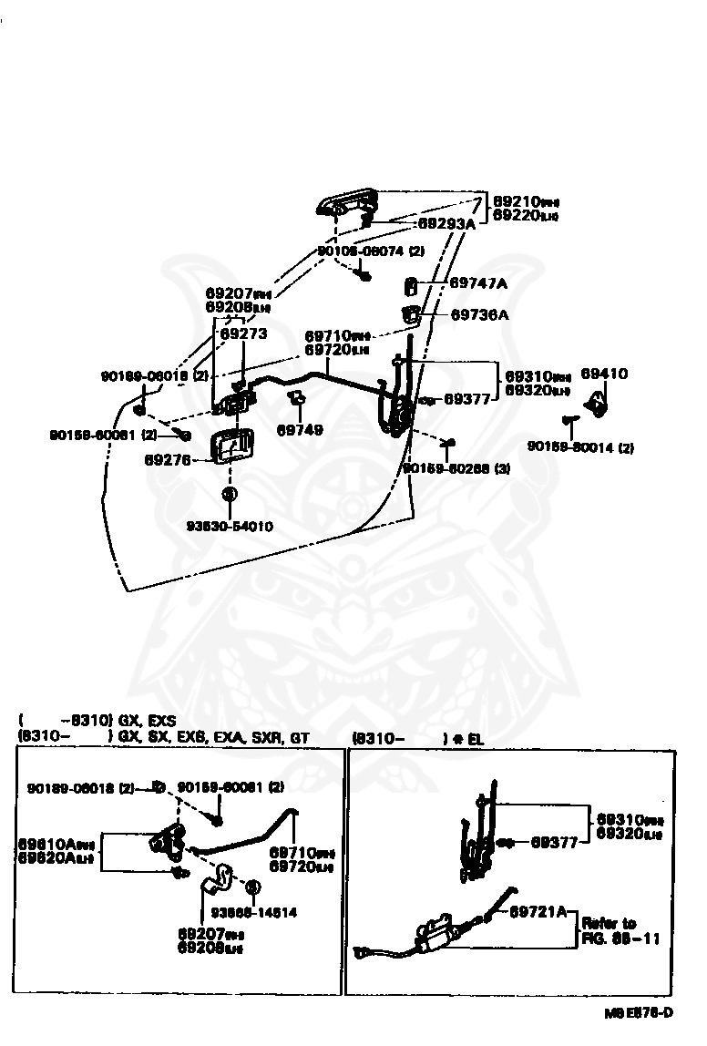 69759-20060 - Toyota - Snap, Door Inside Handle Link - Nengun Performance