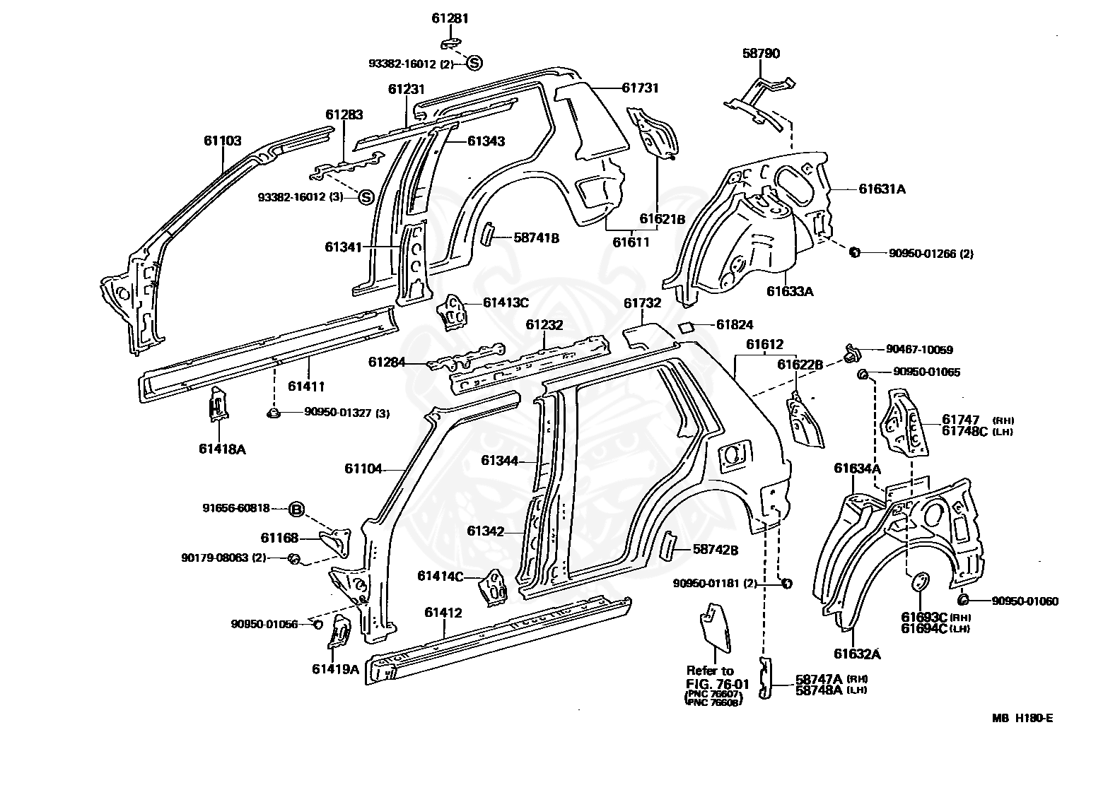 90950-01181 - Toyota - Cover, Rubber - Nengun Performance