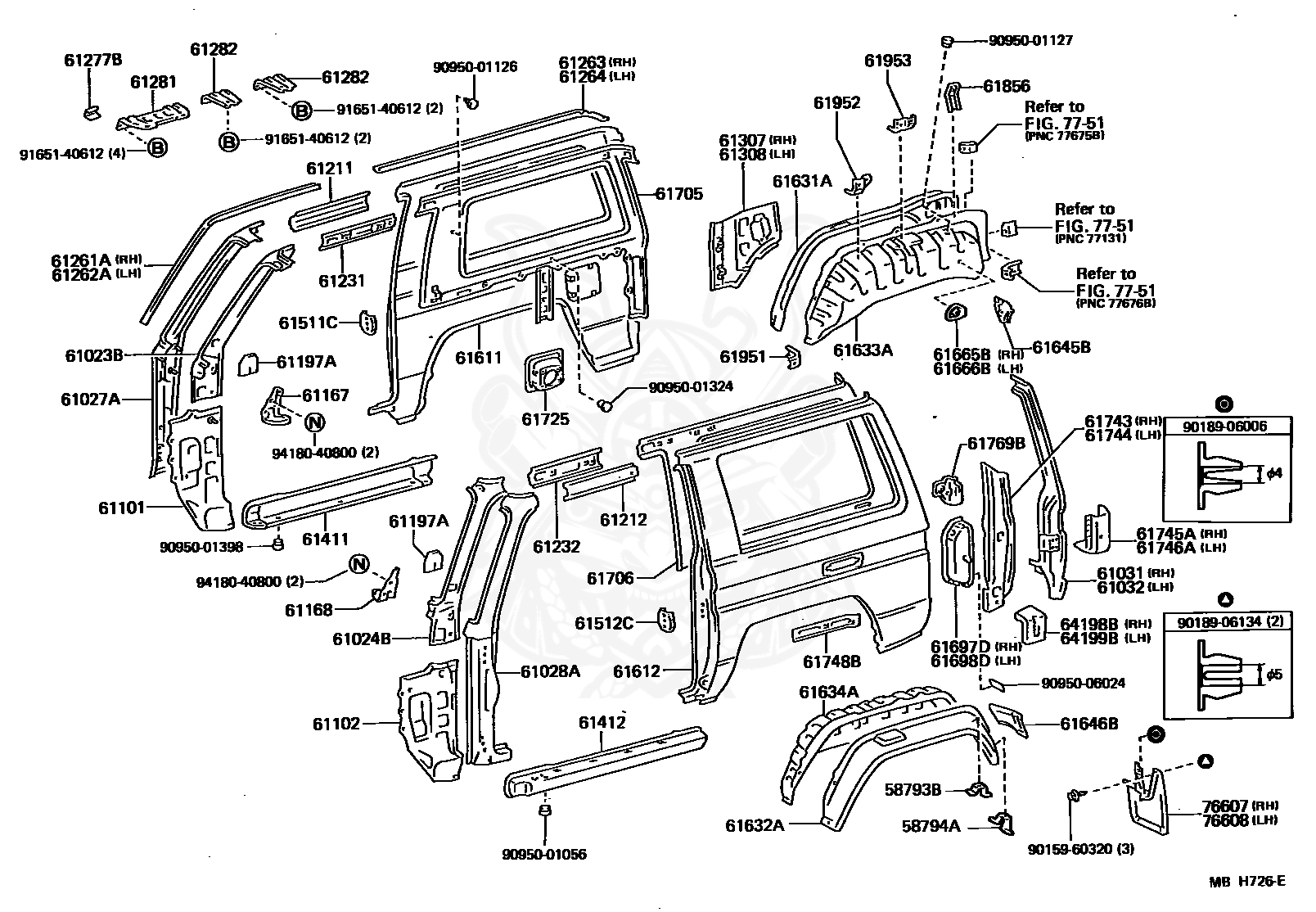 61612-90K35 - Toyota - Panel, Quarter, Lh - Nengun Performance