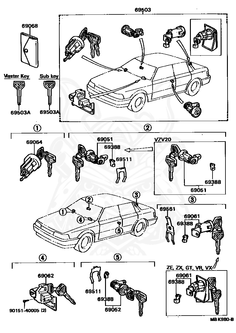 69555-20010 - Toyota - Cover Sub-assy, Key - Nengun Performance