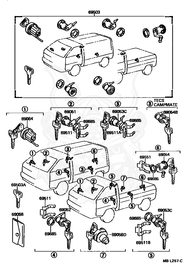 69555-20010 - Toyota - Cover Sub-assy, Key - Nengun Performance