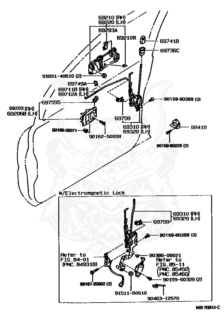 69759-20060 - Toyota - Snap, Door Inside Handle Link - Nengun Performance