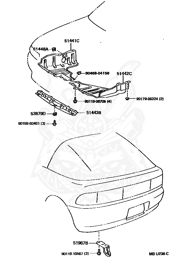 53879-17020 - Toyota - Spacer, Front Fender, Lh - Nengun Performance