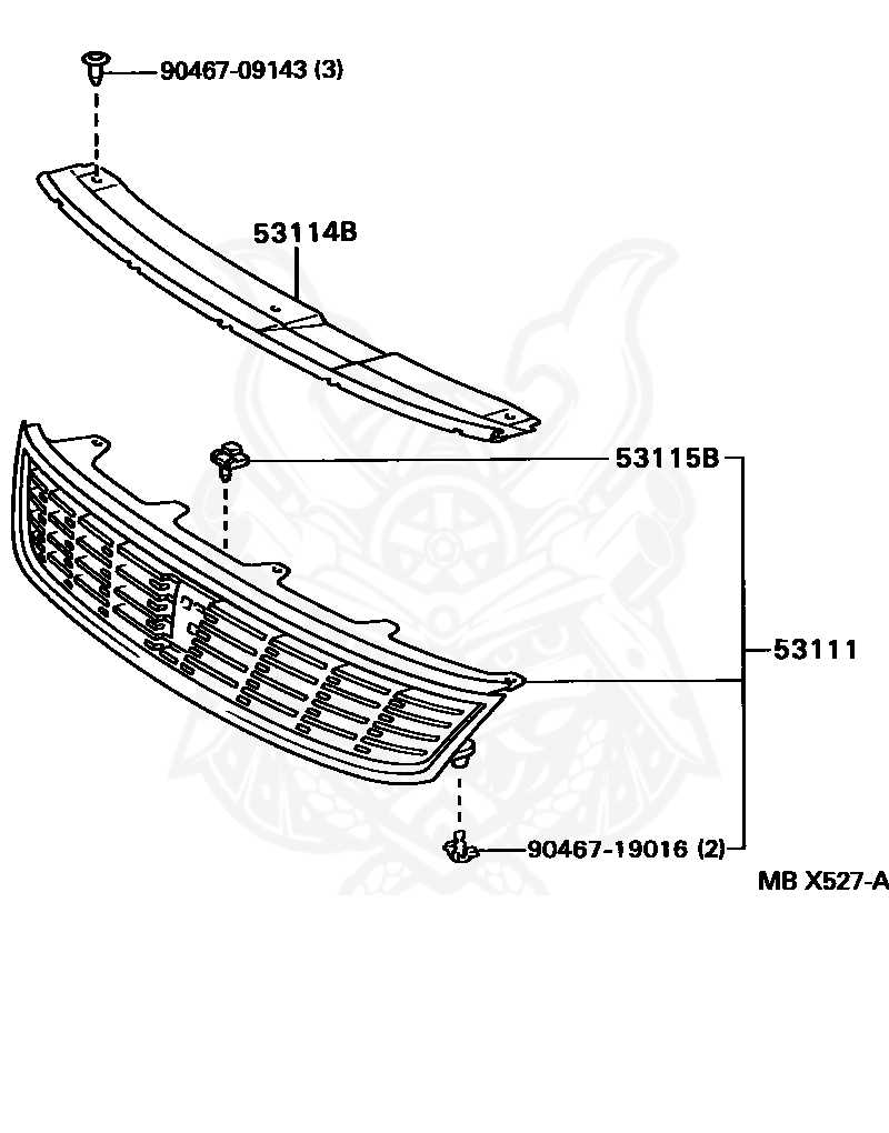 90467-09143 - Toyota - Clip, Front Bumper - Nengun Performance