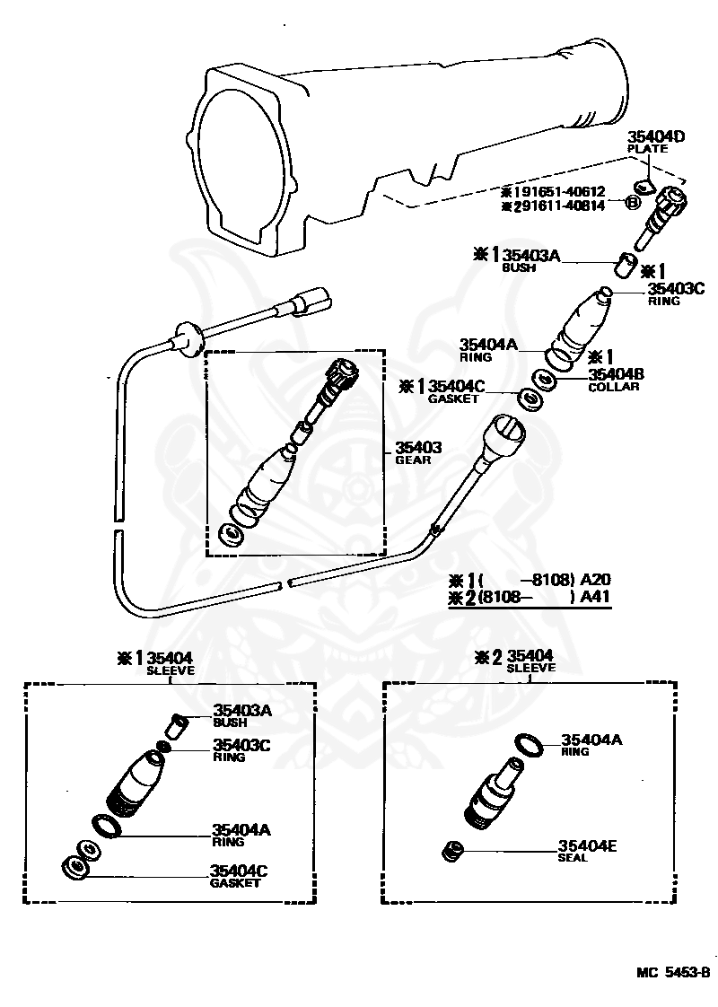 33404-30040 - Toyota - Sleeve Sub-assy, Speedometer Shaft (atm ...