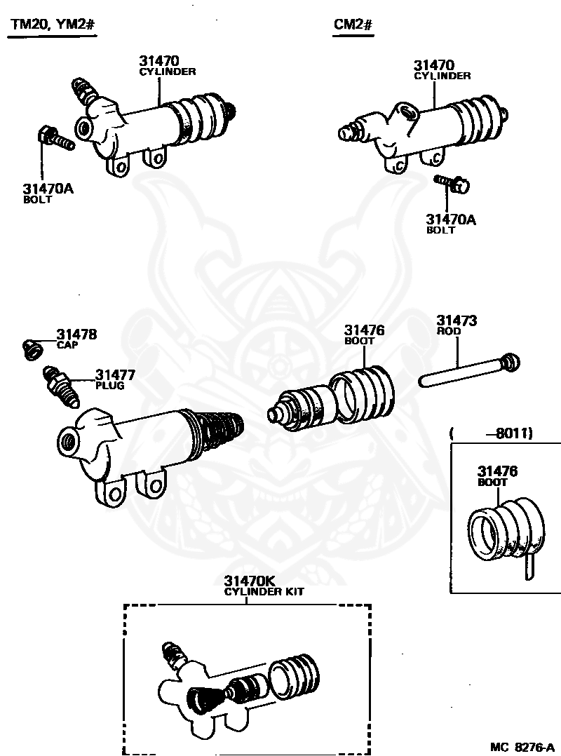 04313-22020 - Toyota - Cylinder Kit, Clutch Release - Nengun Performance
