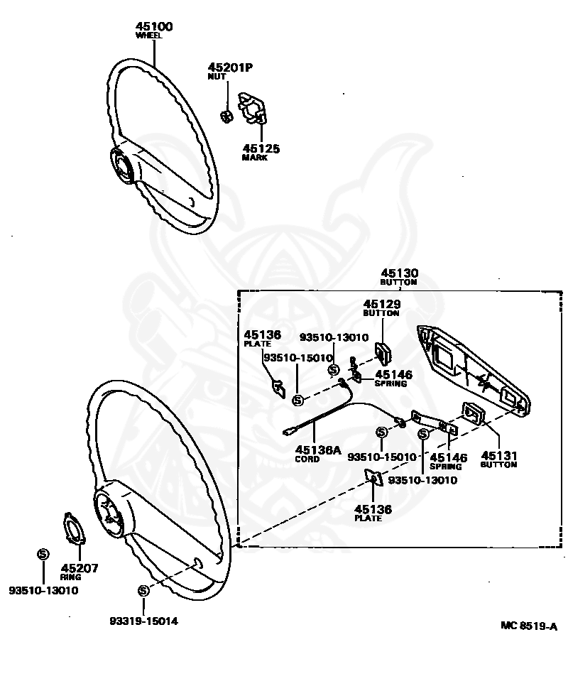 45176-20030 - Toyota - Ring, Horn Contact - Nengun Performance