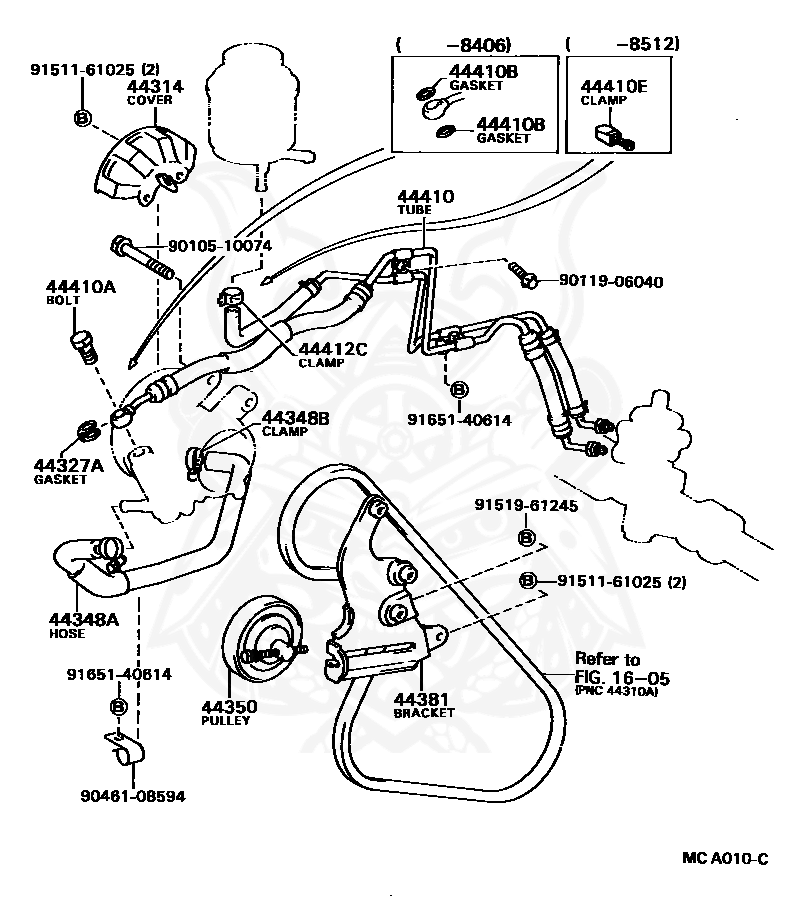 44327-12010 - Toyota - Gasket, Pressure Port, No.1 - Nengun Performance
