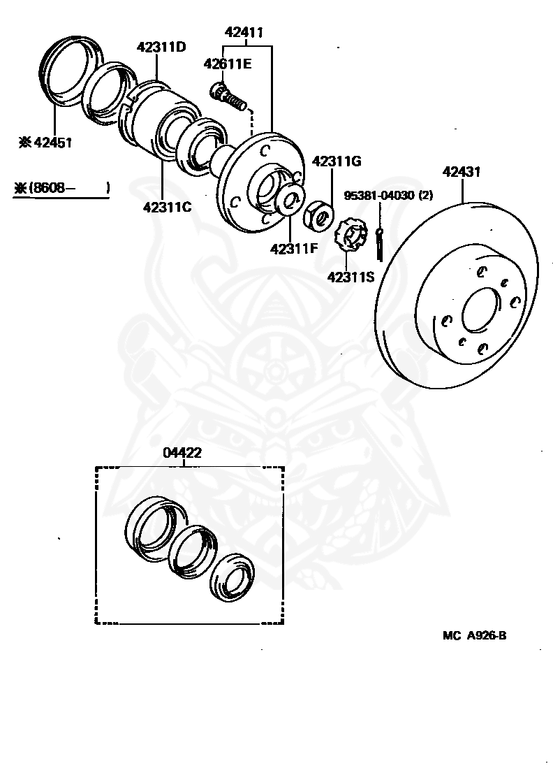 90942-02047 - Toyota - Bolt, Hub (for Rear Axle Lh) - Nengun Performance