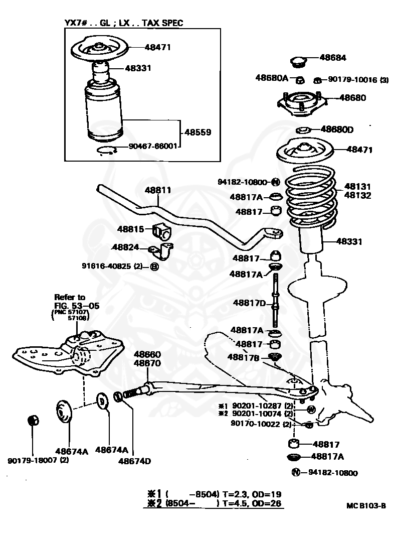 90303-22049 - Toyota - Seal, Dust (for Front Suspension Support Lh ...
