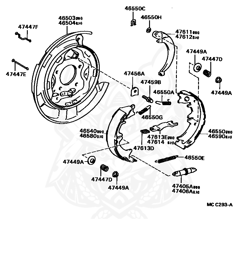 46503-20010 - Toyota - Plate Sub-assy, Parking Brake, Rh - Nengun ...