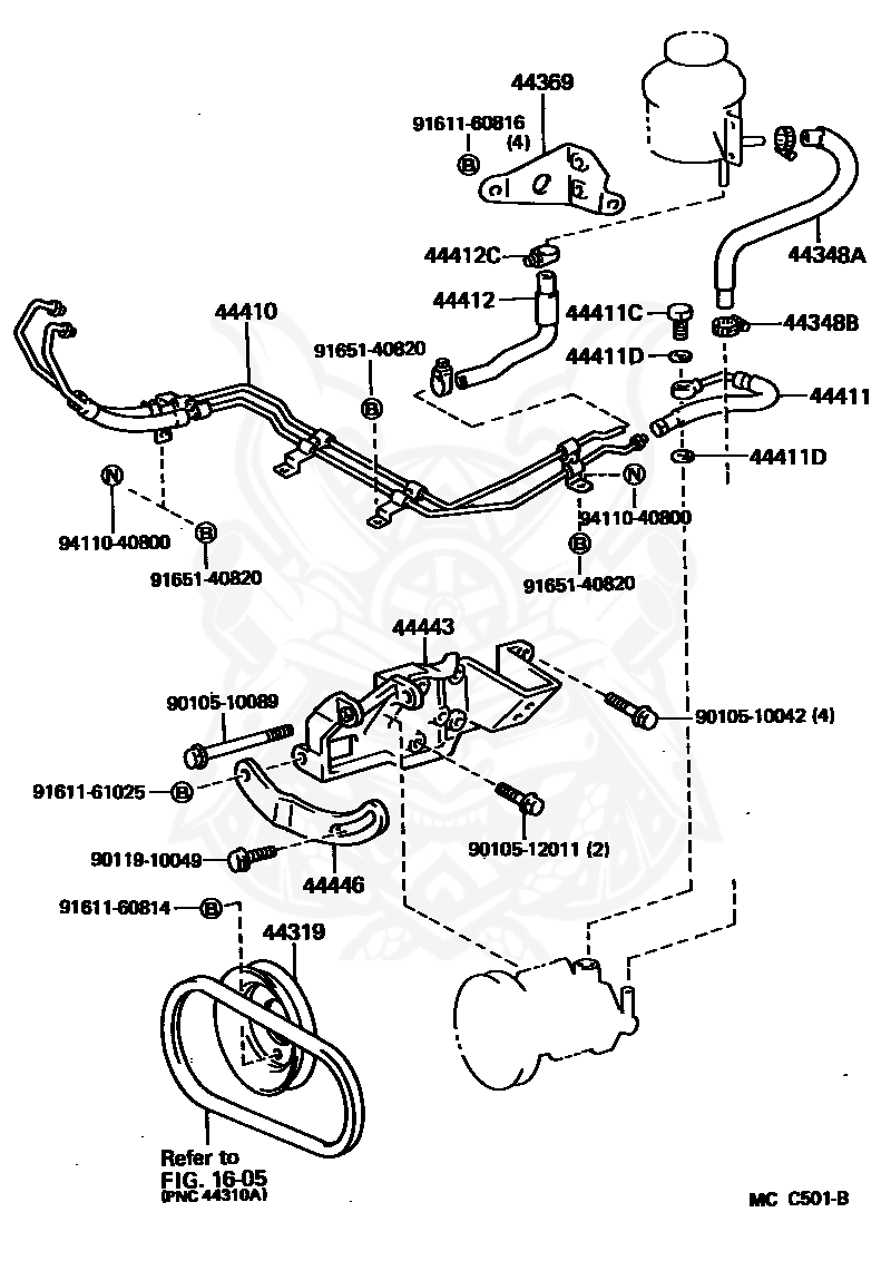 90430-16242 - Toyota - Gasket (for Pressure Feed Tube No. 2) - Nengun ...