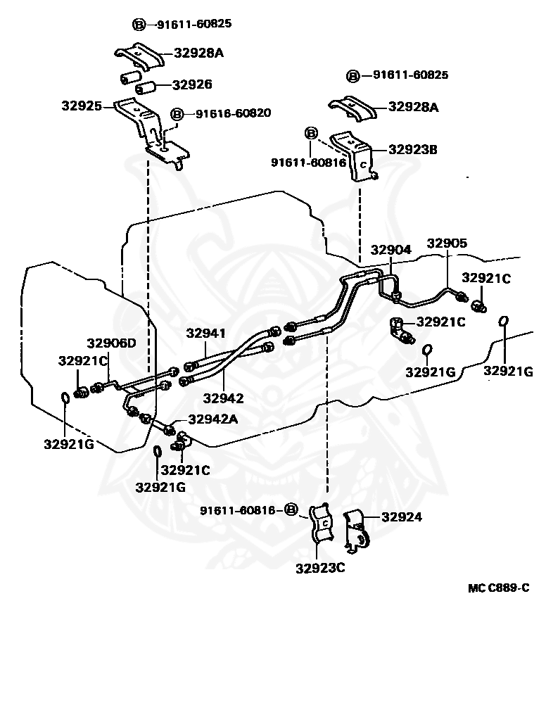 90301-11006 - Toyota - Ring, O (for Manual Transmission Oil Cooler Tube ...