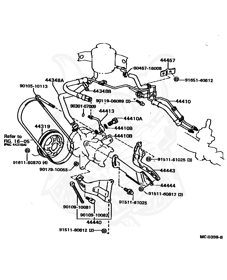90430-16242 - Toyota - Gasket (for Pressure Feed Tube No. 2) - Nengun ...