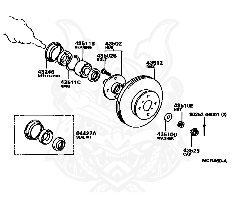 90521-79002 - Toyota - Ring, Hole Snap (for Front Axle Hub Lh) - Nengun ...
