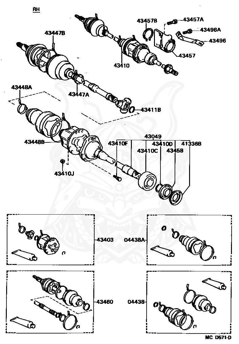 42345-14010 - Toyota - Clamp (for Rear Drive Shaft Damper) - Nengun ...