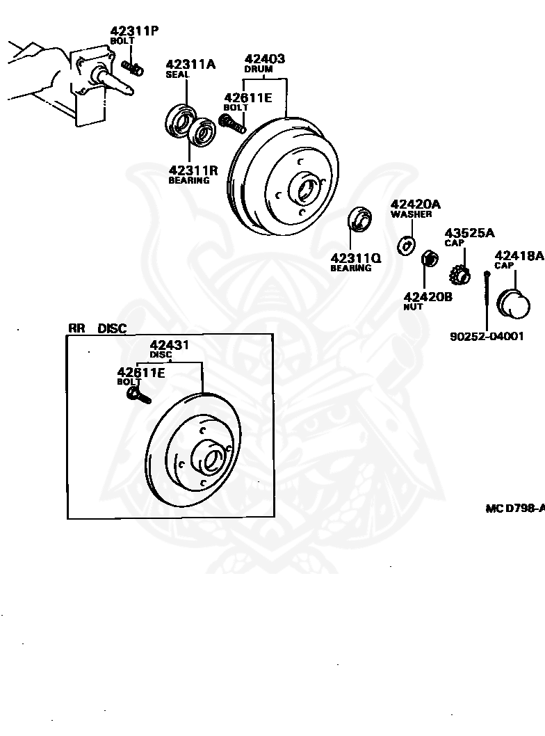 90942-02047 - Toyota - Bolt, Hub (for Rear Axle Lh) - Nengun Performance