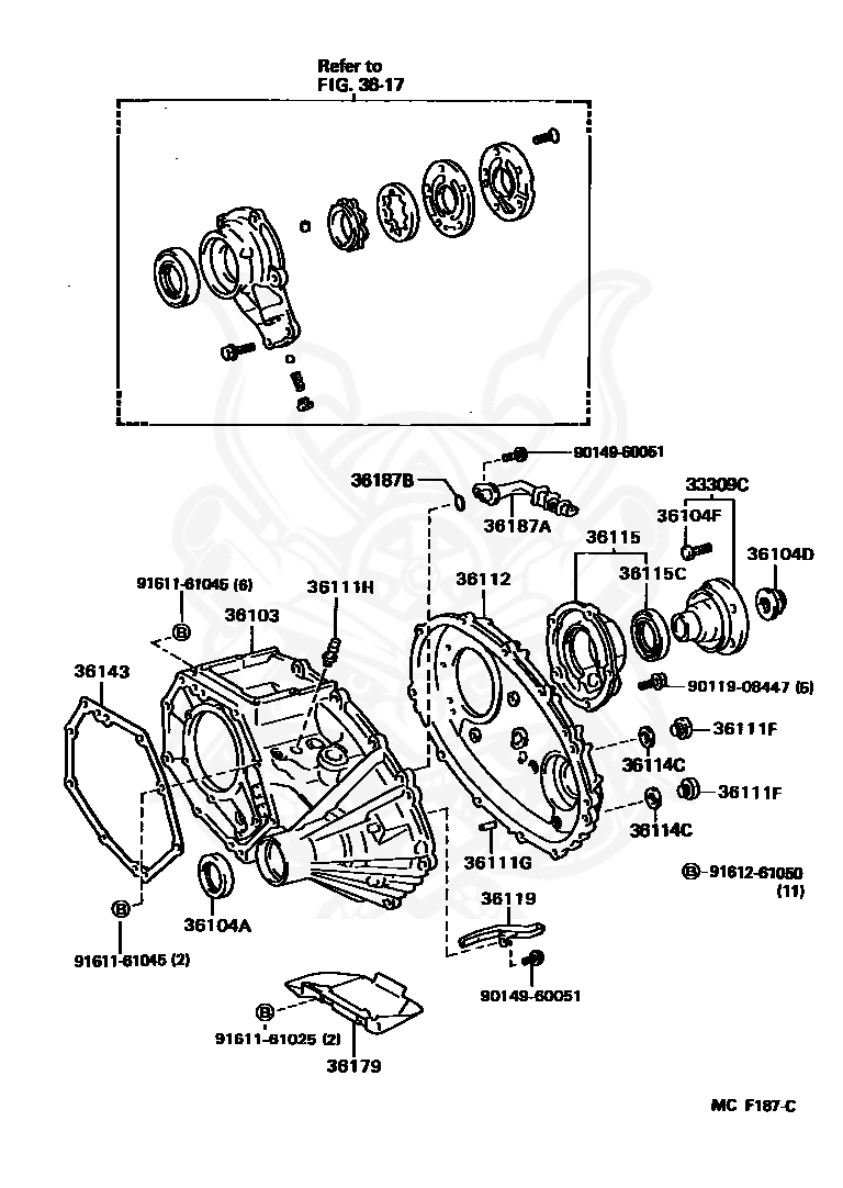 91612-61050 - Toyota - Bolt (for Transaxle Case & Engine Setting ...