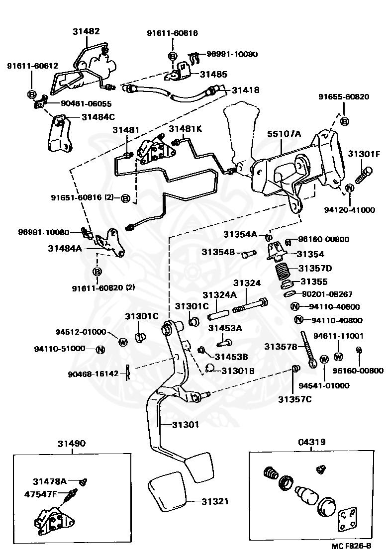 90386-13015 - Toyota - Bush (for Brake Pedal) - Nengun Performance