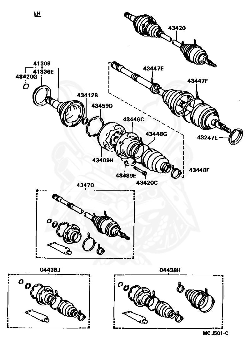 42345-14010 - Toyota - Clamp (for Rear Drive Shaft Damper) - Nengun ...