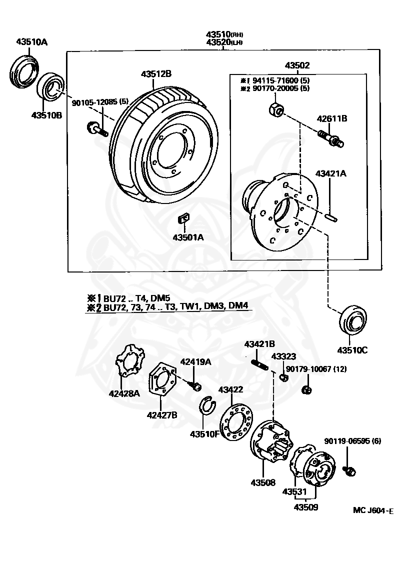 90942-02045 - Toyota - Bolt, Hub (for Front Axle Rh) - Nengun Performance