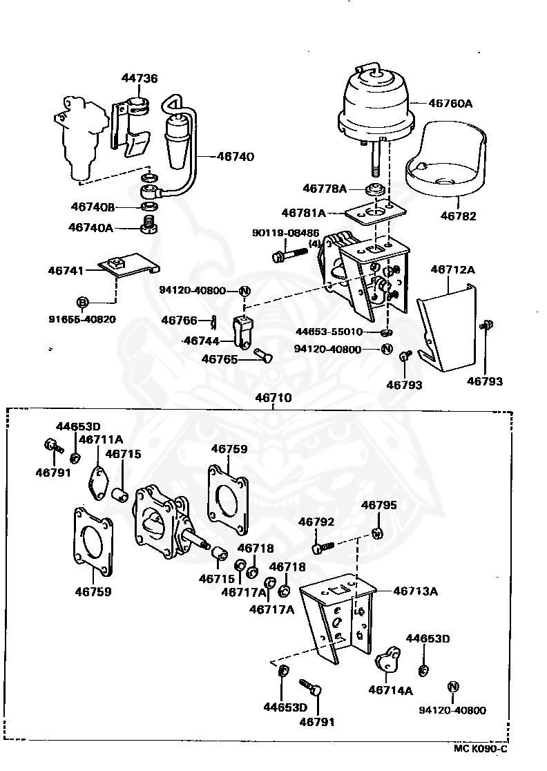 90401-12097 - Toyota - Bolt, Union (for Fuel Pipe Support) - Nengun ...